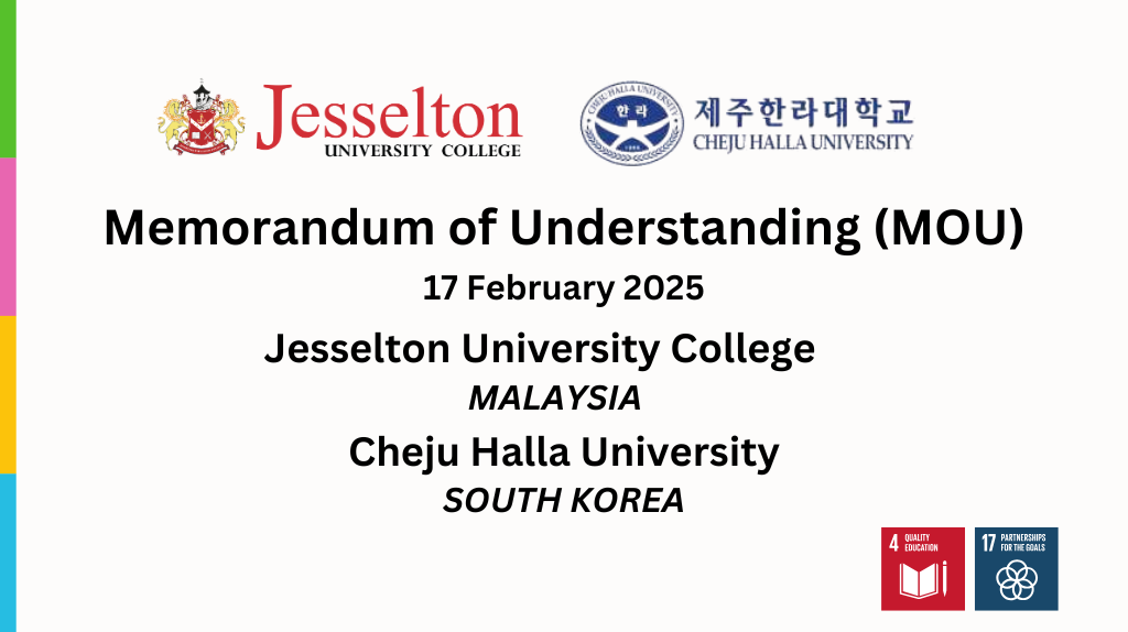 Jesselton University College and Cheju Halla University Sign MOU to ...