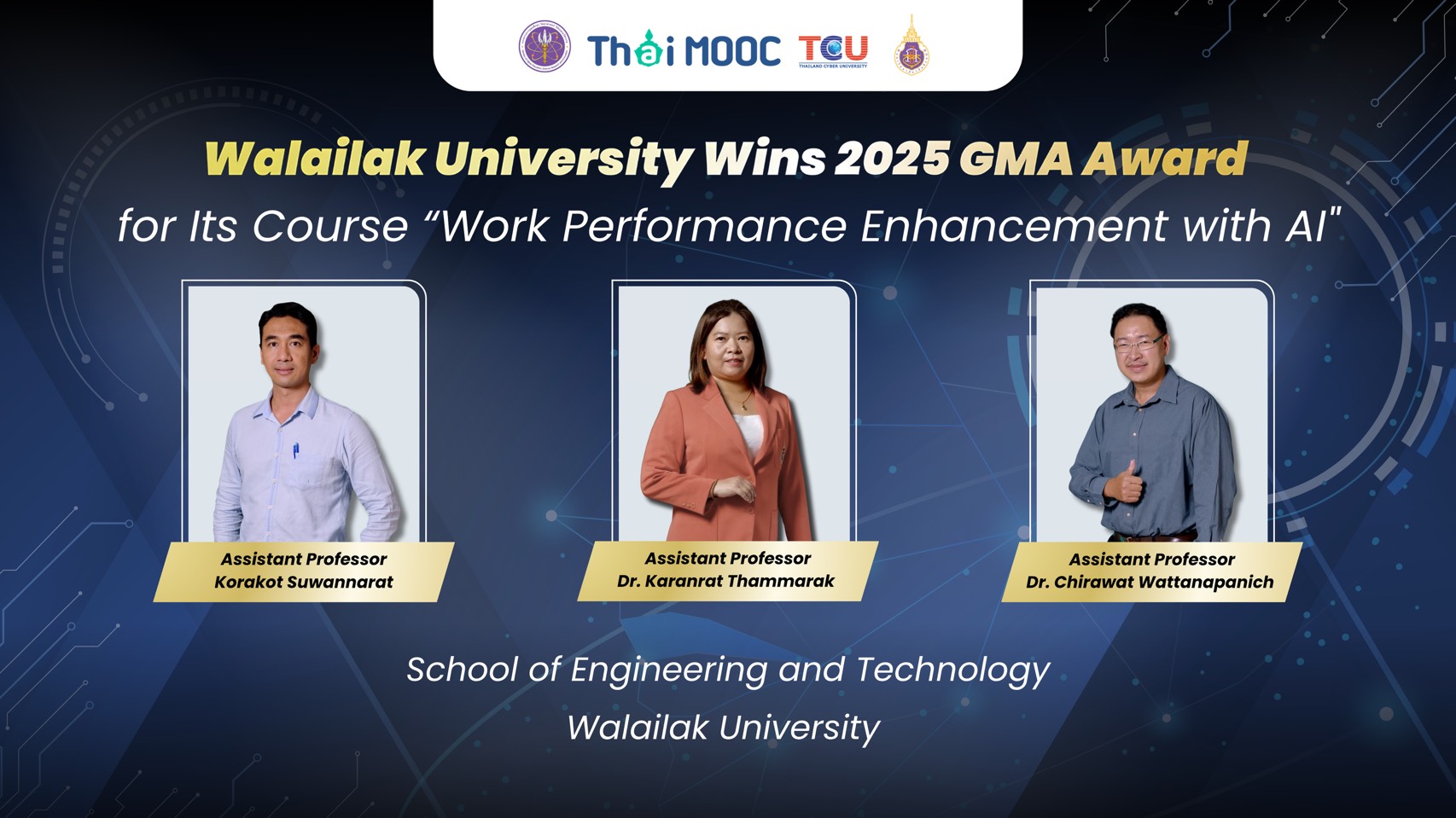 Walailak University Achieves 2025 GMA Award for Innovative AI ...